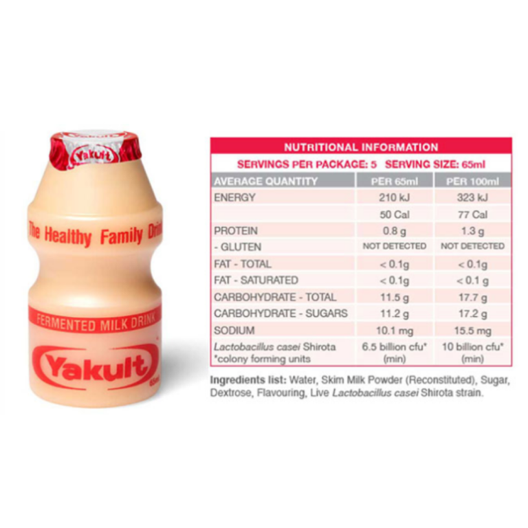 Nutrition Information Panels - What is in it? - Yakult Australia
