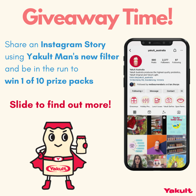 Yakult Man AR Filter Giveaway - Yakult Australia